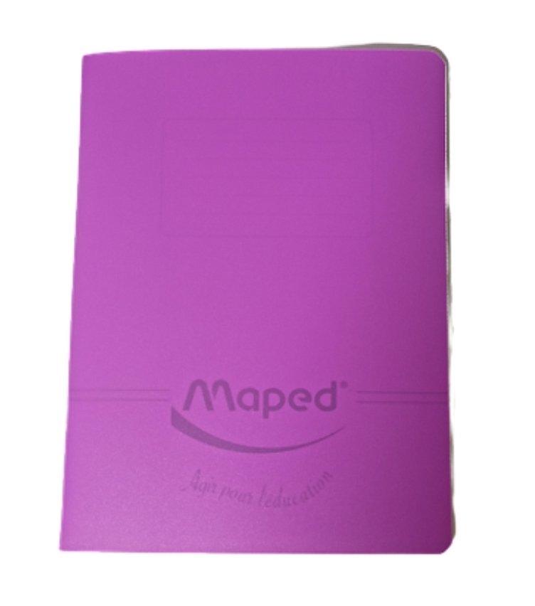CAHIER PIQUE 96P 72G A5 Séyes couverture PP MAPED - fourniscolaire.ma